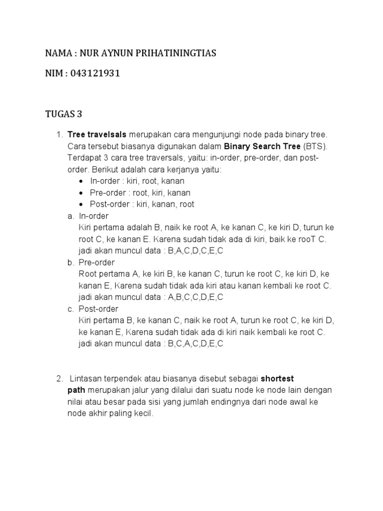 Tugas 3 Struktur Data Pdf Metode And Bahan Ajar 