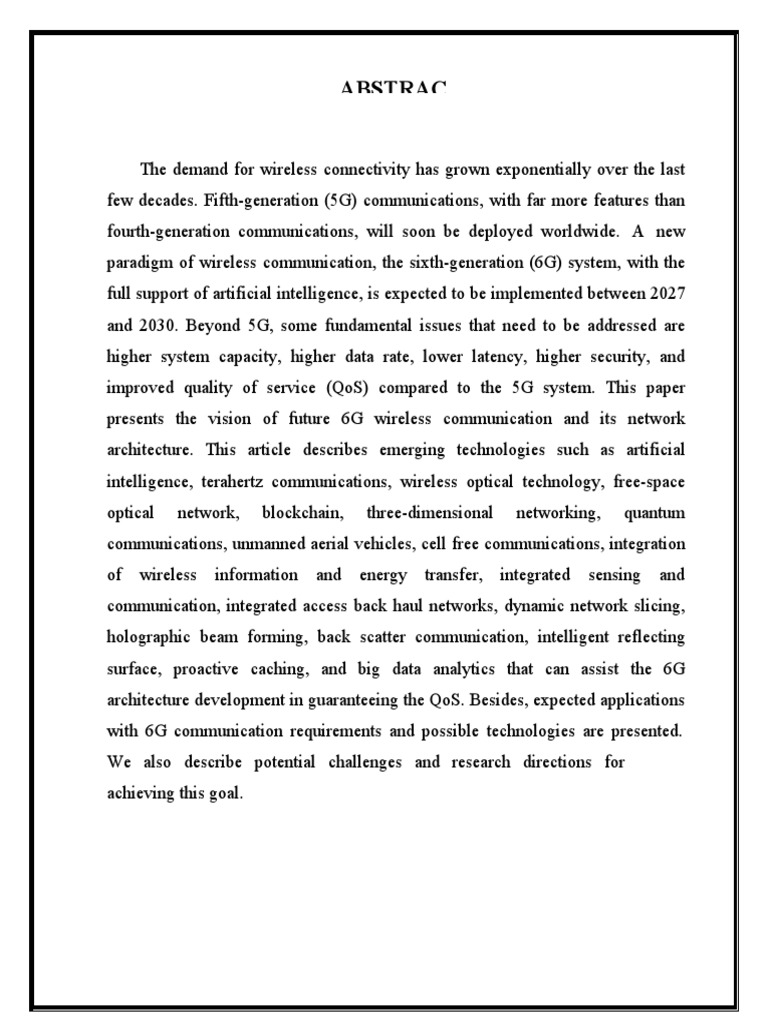 Seminar Report 6G Technology Meraj | PDF | Augmented Reality | Virtual ...