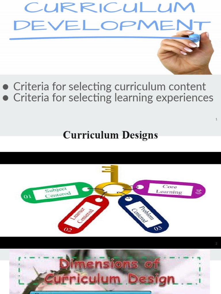 Criteria For Selecting Content and Learning Experiences | PDF | Curriculum | Learning