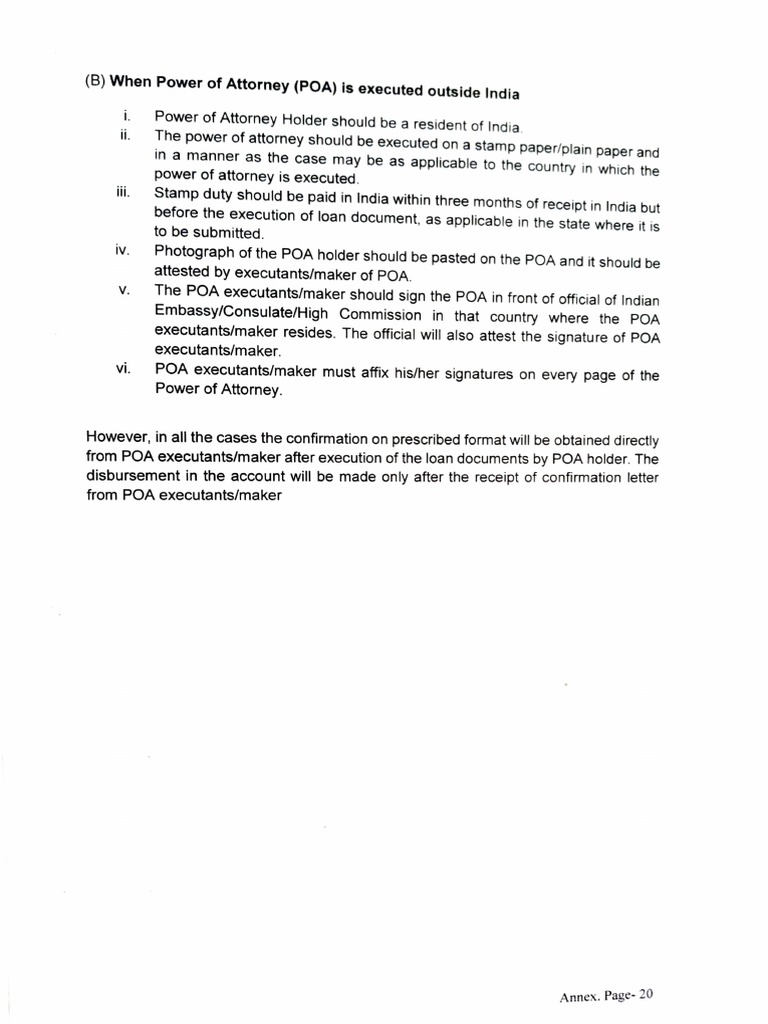 Poa Draft Proforma PDF | PDF