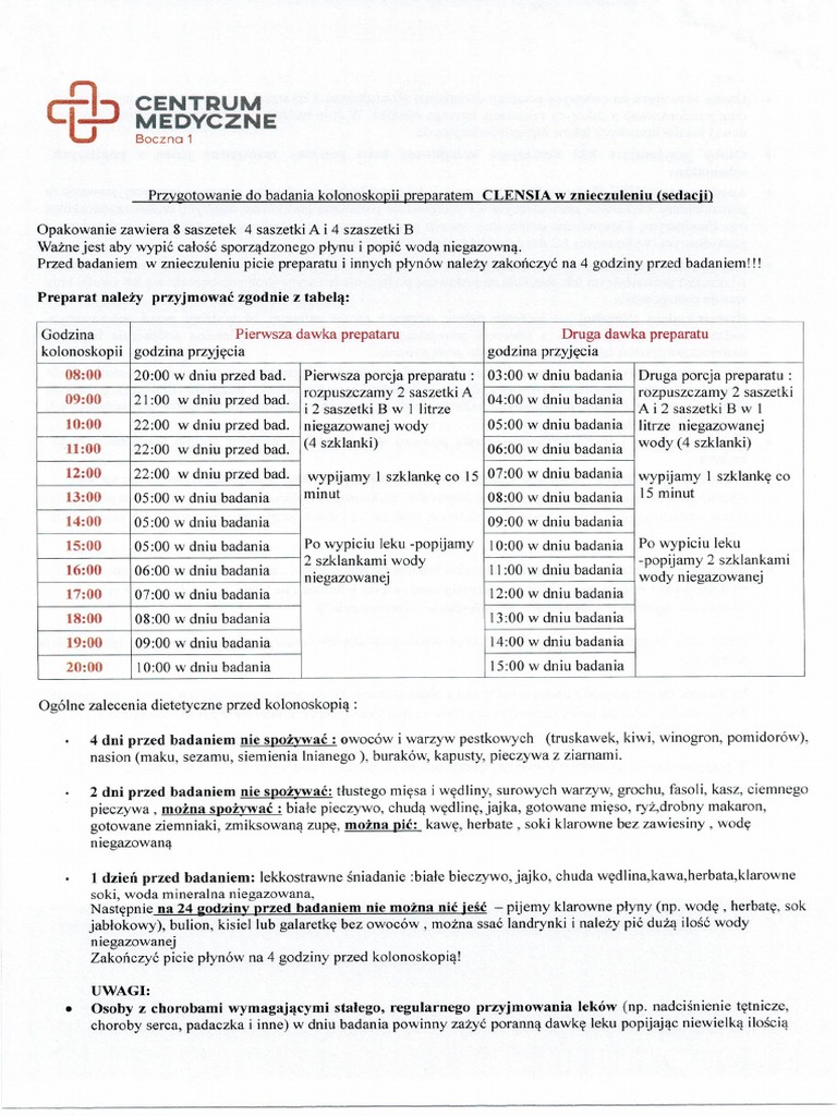 kolonoskopia Clensia sedacja.pdf | PDF