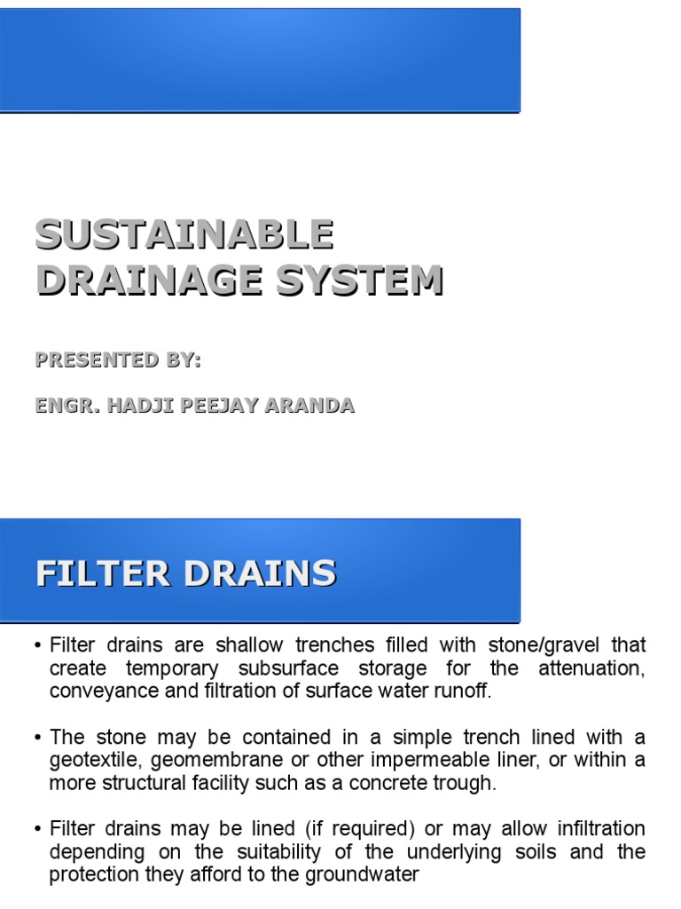 Part 8 - Filter Drains | PDF | Drainage | Filtration