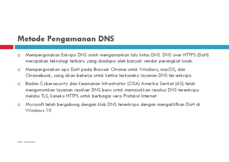 Metode Pengamanan DNS | PDF
