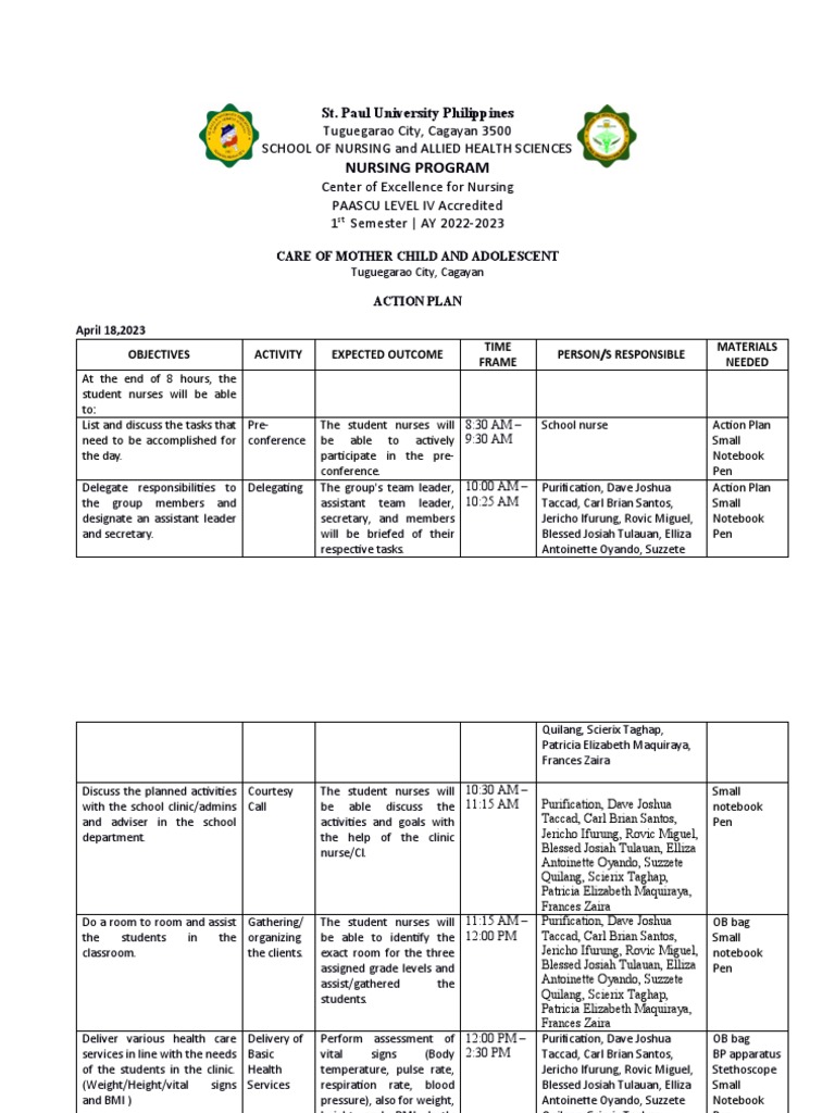 Action Plan 1 1 | PDF