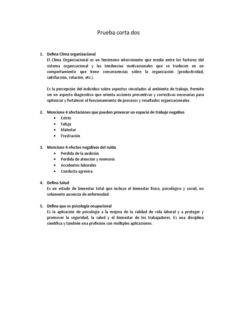 Prueba Corta Dos | PDF