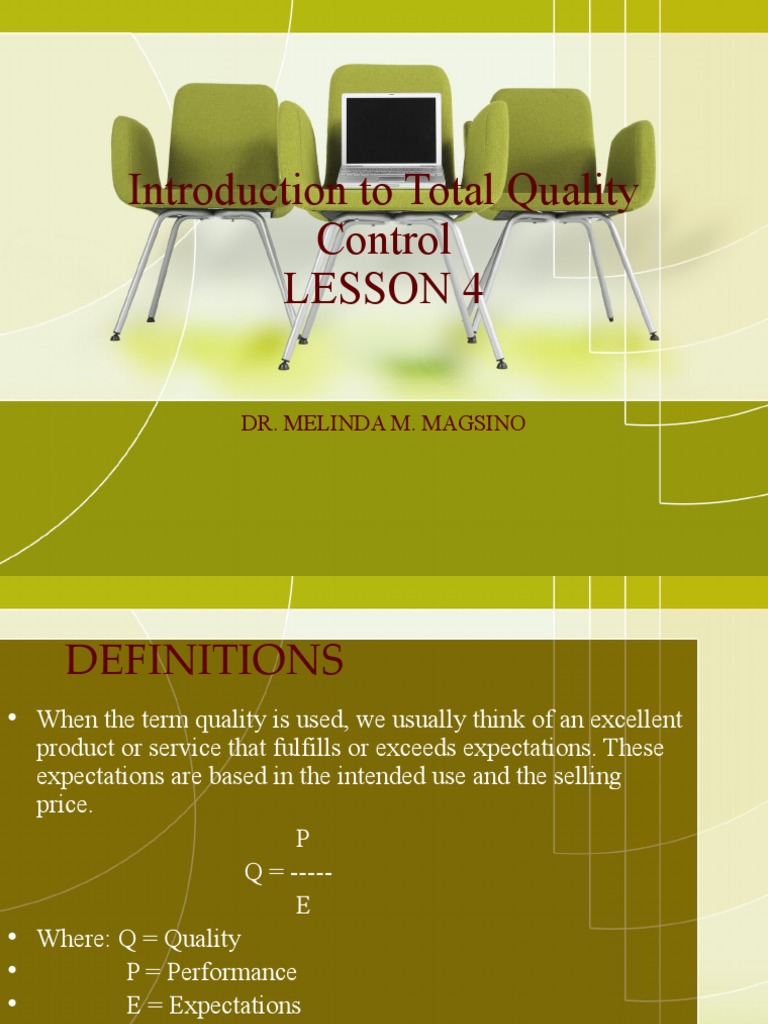 LESSON 4 Introduction To Quality Control New | Download Free PDF ... LESSON 4 Introduction To Quality Control New | Download Free PDF ...