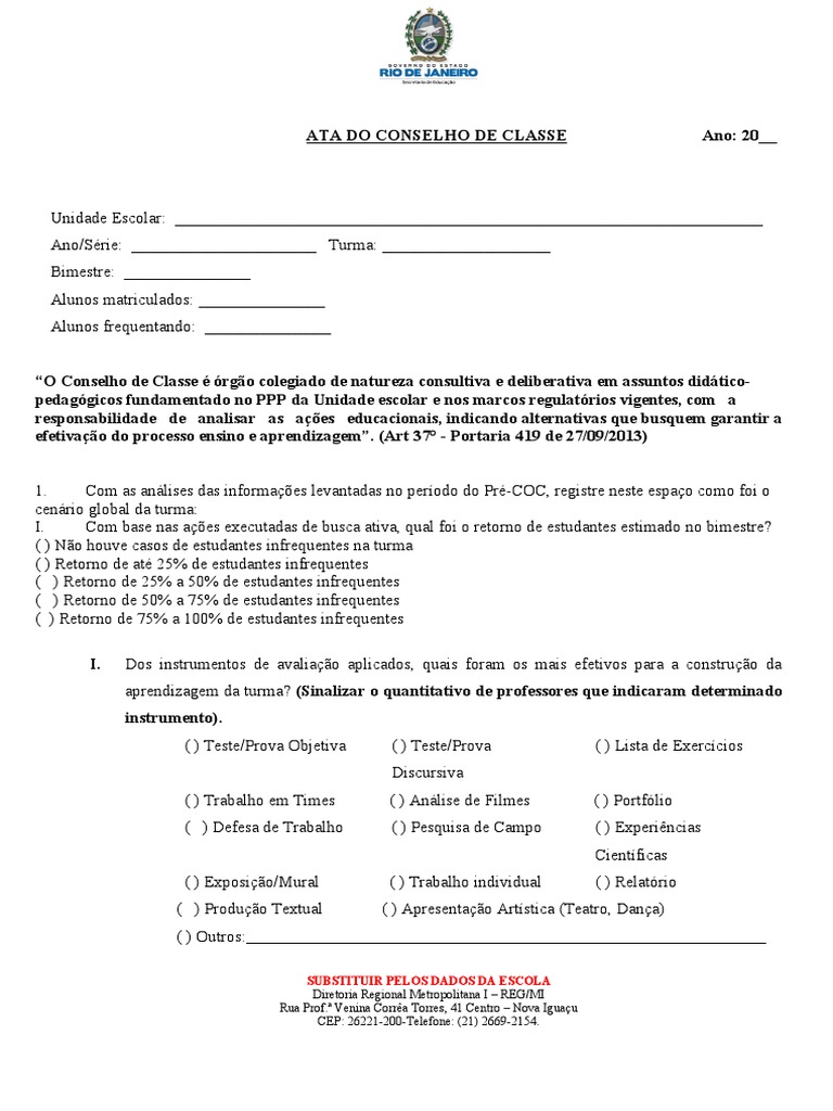 Ata de Coc 2023 | PDF | Aprendizado