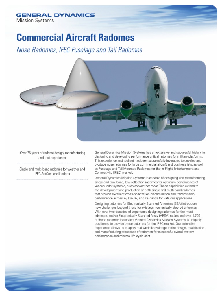 Commercial-Aircraft-Radomes-Brochure | PDF | Physical Sciences | Wireless