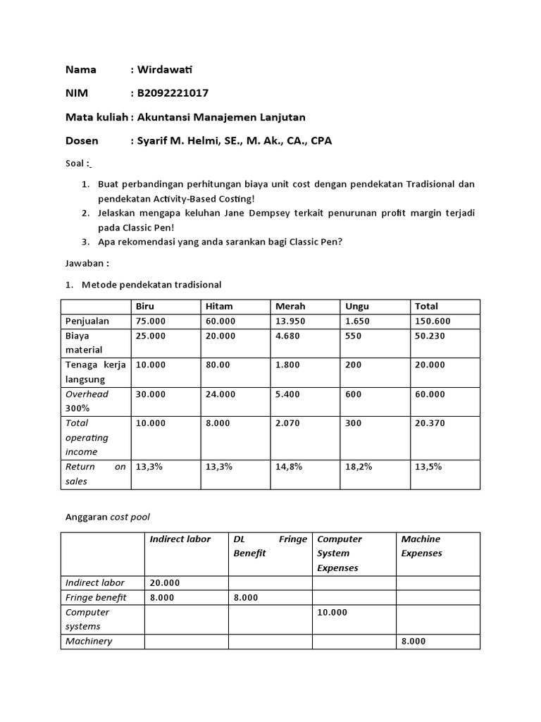 Aml - Wirdawati (B2092221017) | PDF