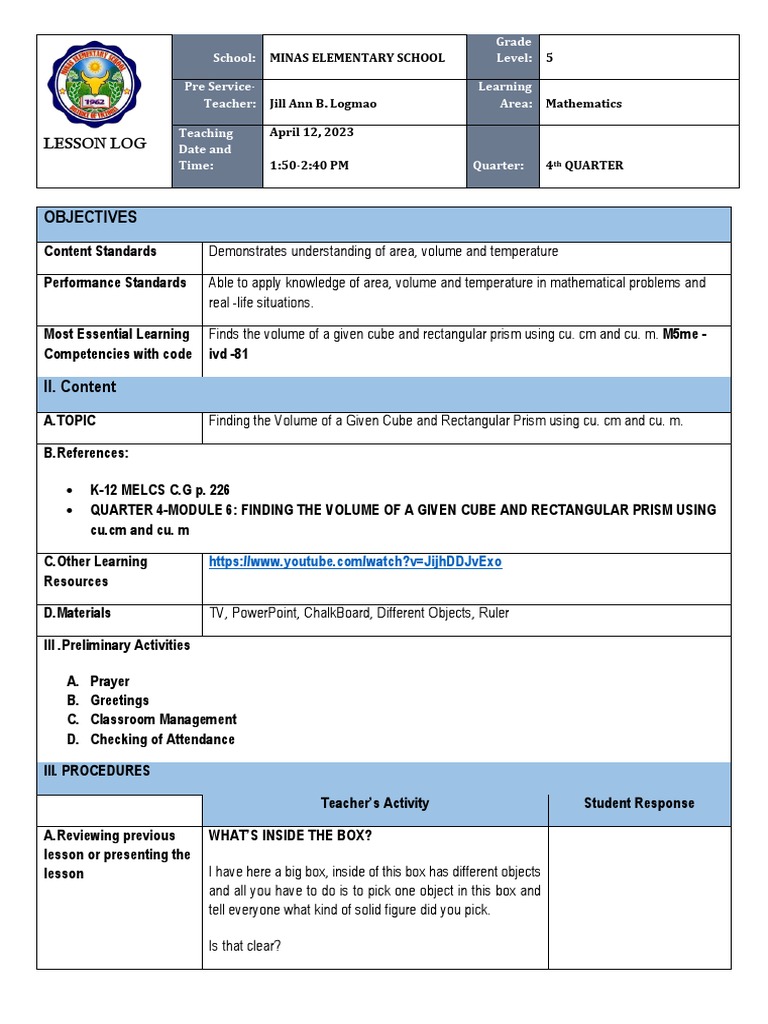 Final Demo Finding Volume | PDF | Volume | Length