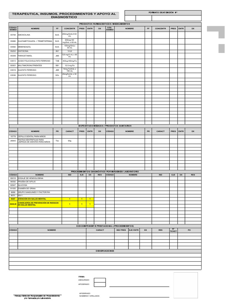 MODELOS DE FUAS PSICOLOGIA 2020.xlsx - Reverso FUA 022 NORMAL | PDF | Farmacología | Ciencias de ...