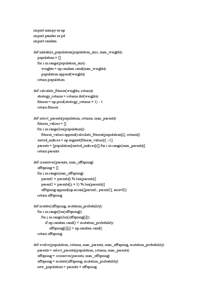 ChatGPT Quant With Genetic Algorithm | PDF ChatGPT Quant With Genetic Algorithm | PDF