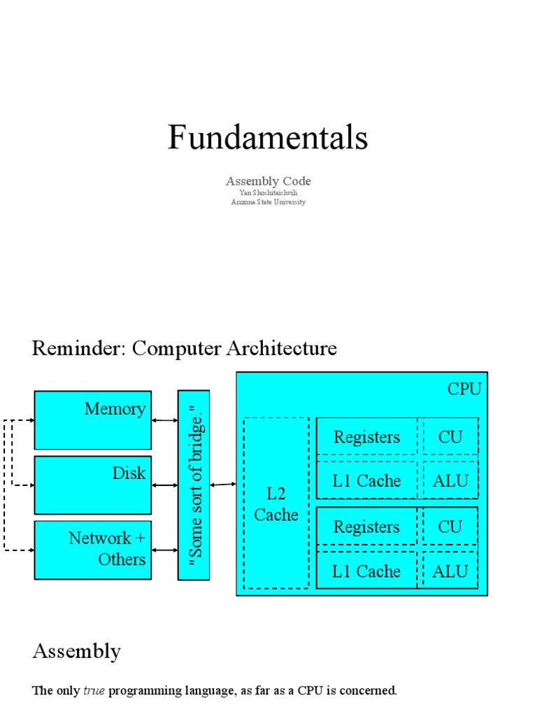 Fundamentals - Assembly | PDF | Computer Architecture | Computer Programming