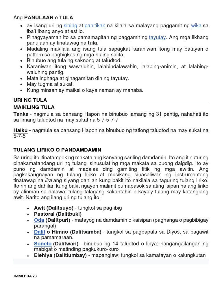 TULA | PDF