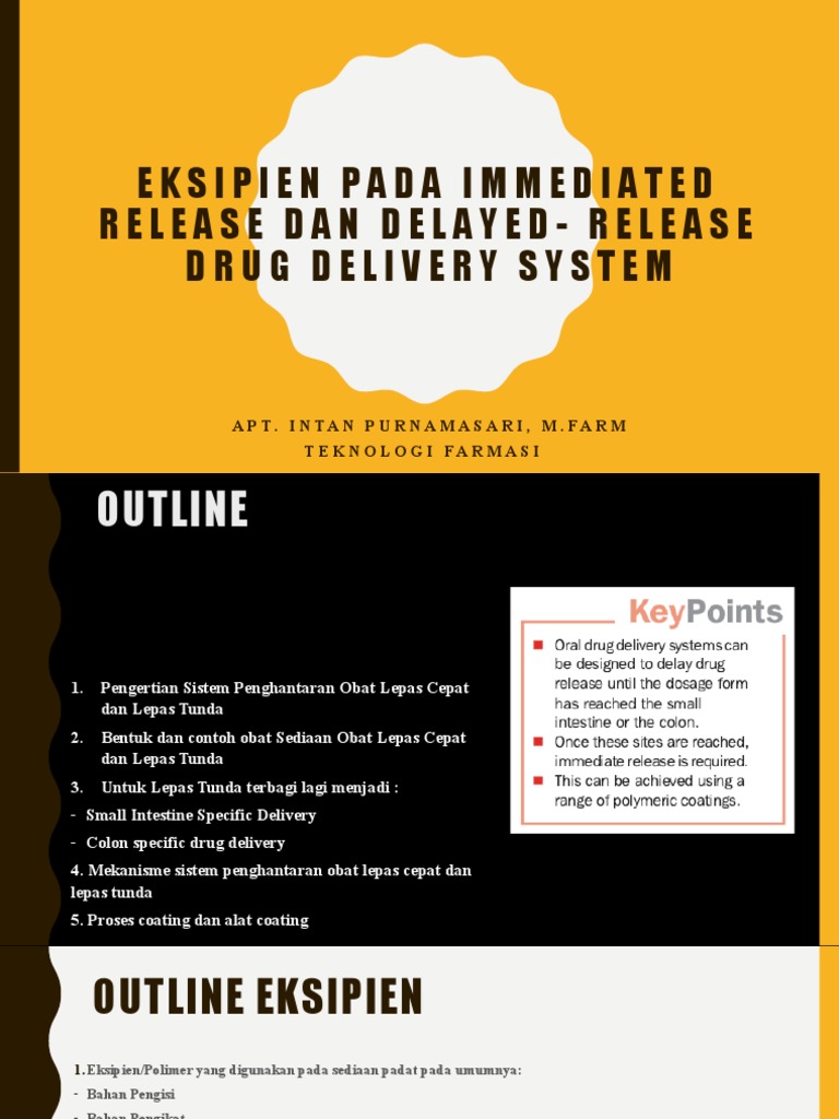 Materi Eksipien Pada Small Intestine Drug Delivery System | PDF