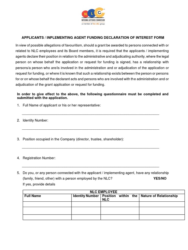 Grant Application Disclosure Form | PDF | Background Check | Justice