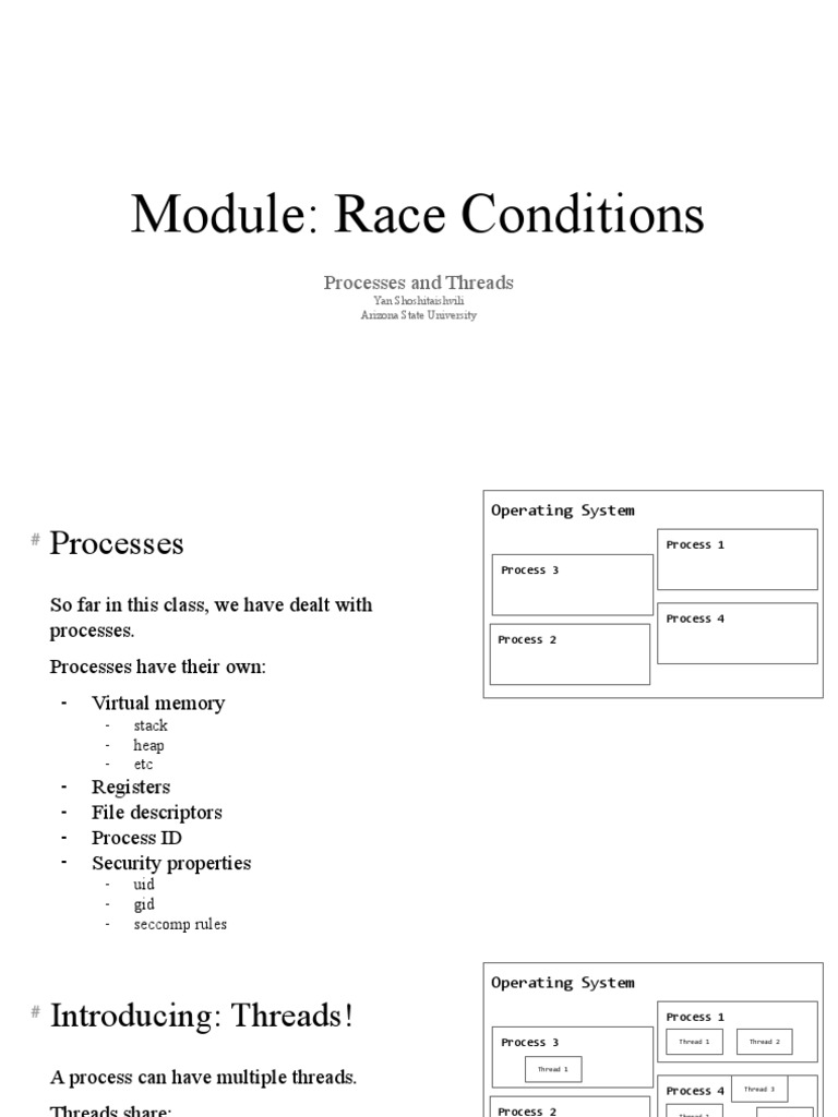 Race Conditions 3 - Process and Threads | PDF | Computer Science ... Race Conditions 3 - Process and Threads | PDF | Computer Science ...