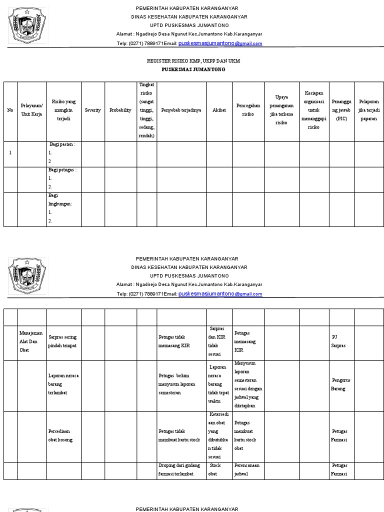 Register Risiko KMP 5 2 1 | PDF
