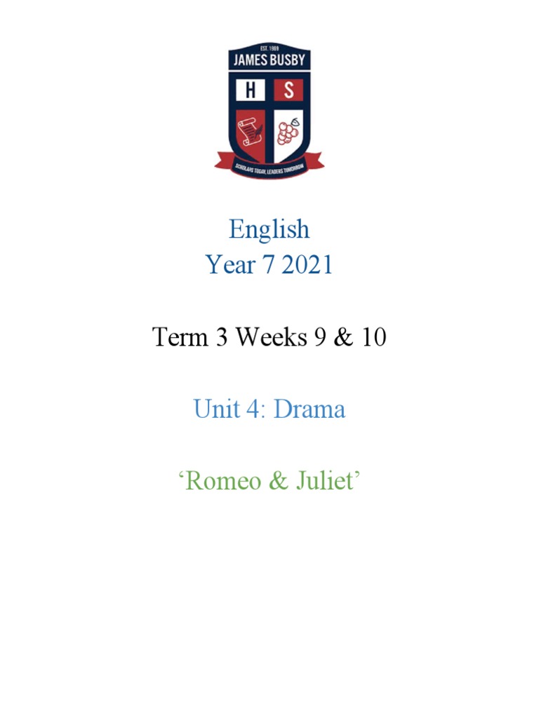 Year 7 Drama: Exploring Romeo & Juliet | PDF