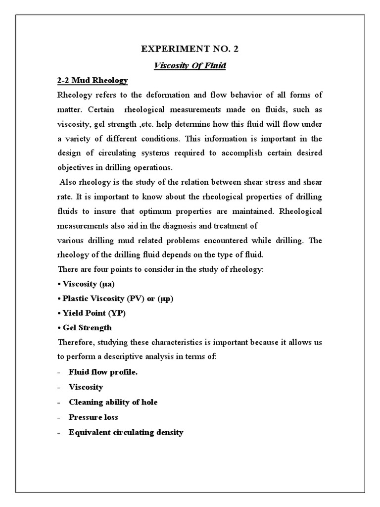 Experiment-No 2 PDF | PDF | Rheology | Fluid Mechanics