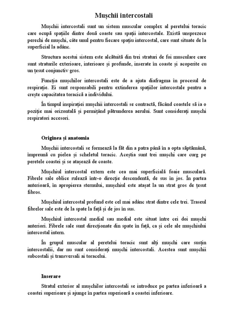 Muschii Intercostali | PDF