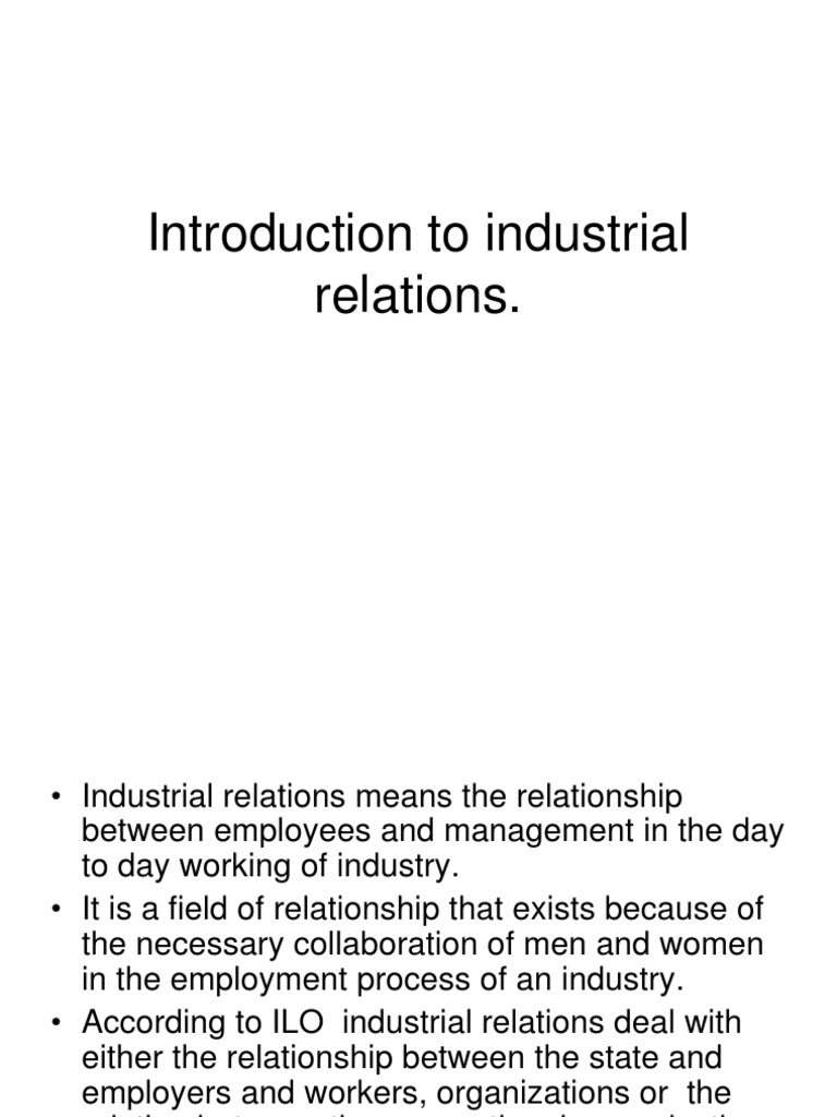 Introduction to Industrial Relations | PDF