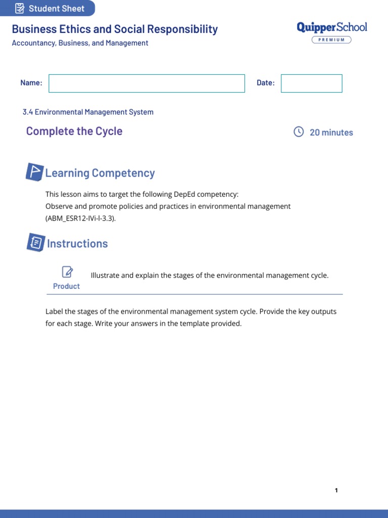 Activity 3.4 - Business Ethics & Social Responsibility | PDF | Rubric ...