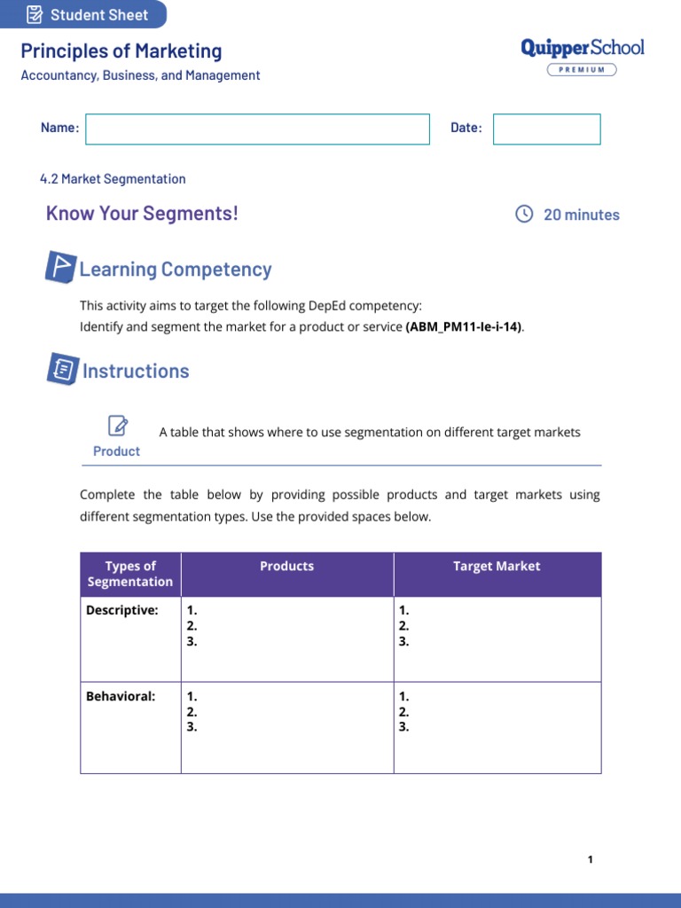 Activity - 4.2 - Priciples of Marketing | PDF | Rubric (Academic ...
