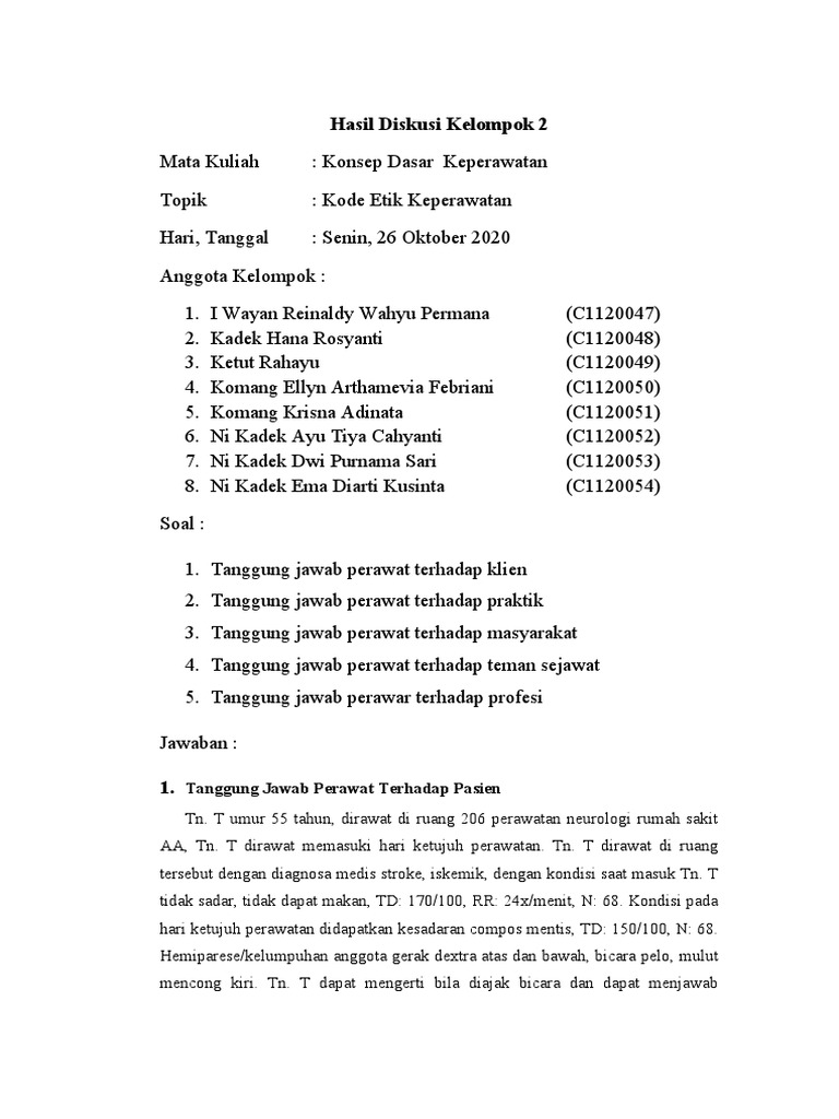 Hasil Diskusi Kelompok 2 | PDF