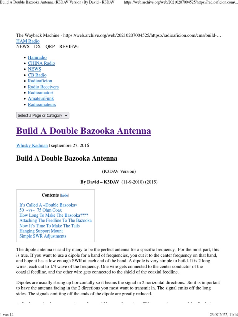 Build Double Bazooka PDF | PDF