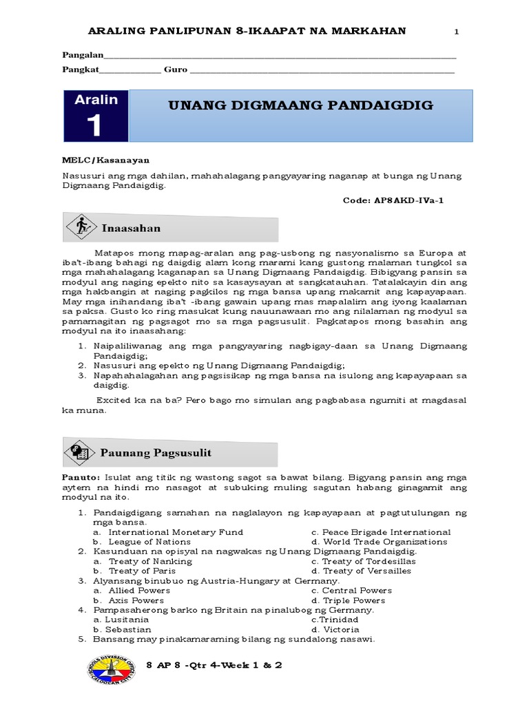 AP 8 Q4 Week 1 2 | PDF