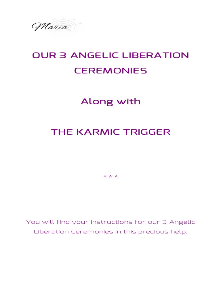 Our 3 Angelic Liberation Ceremonies | PDF | Karma