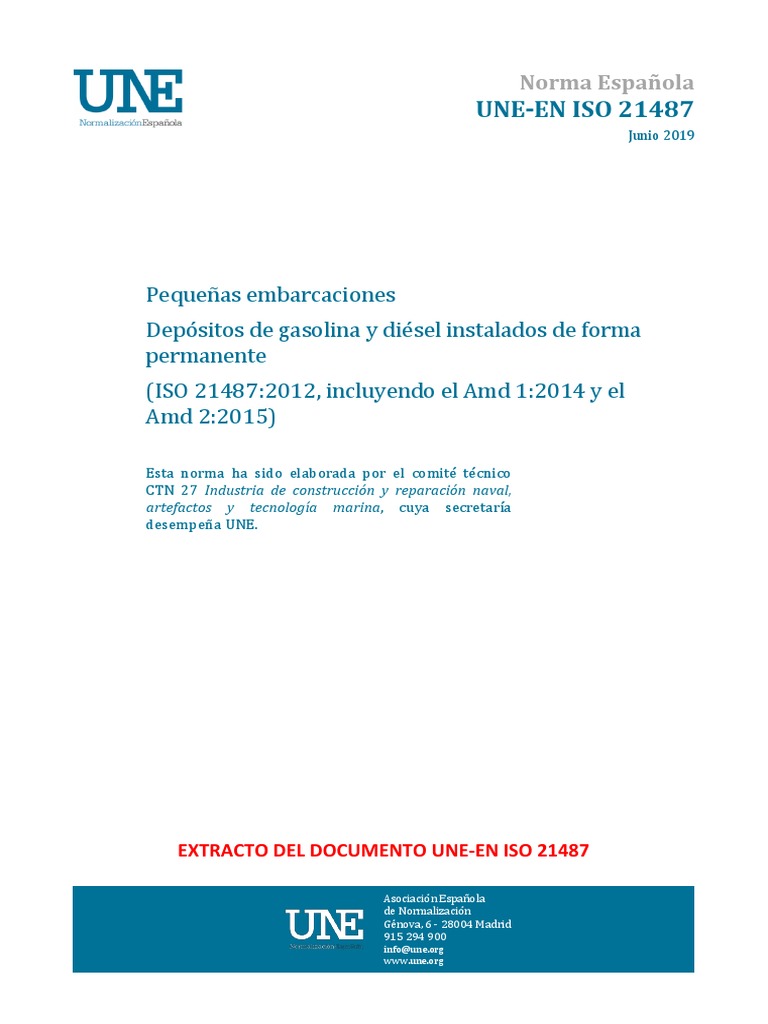 (EX)UNE-EN_ISO_21487=2019 | PDF | Ciencias fisicas | Materiales