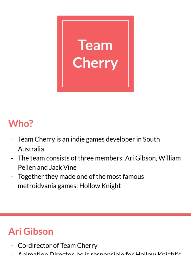 Team Cherry: Developers of Hollow Knight | PDF