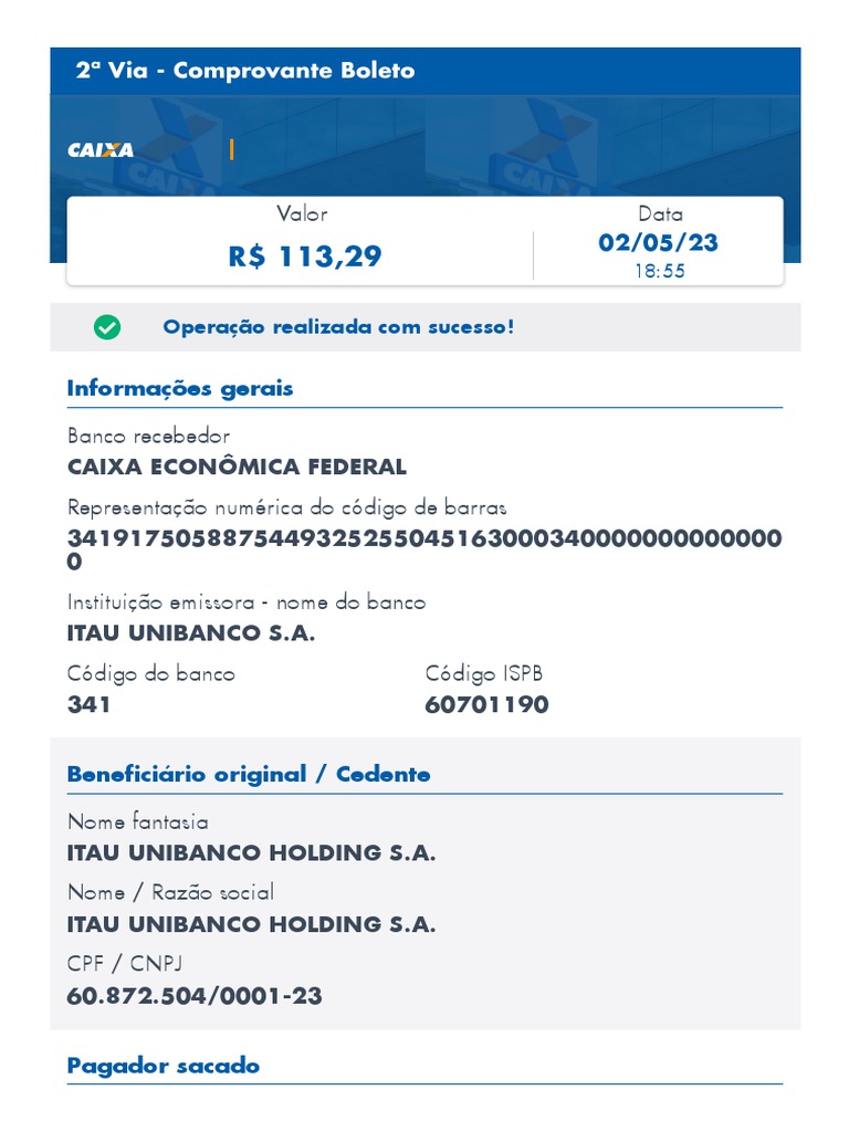 Valor Data: 2 Via - Comprovante Boleto | PDF