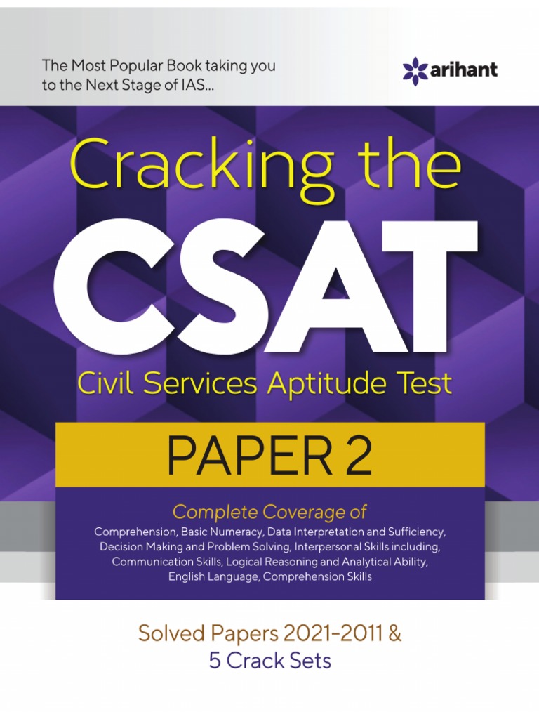 Demo 50 Arihant Cracking The CSAT Paper 2 - Mridula Sharma | PDF