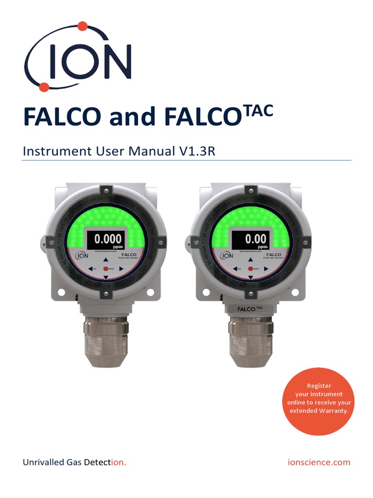 Ion Science Falco Diffused HL en | PDF | Menu (Computing) | Electrical Connector