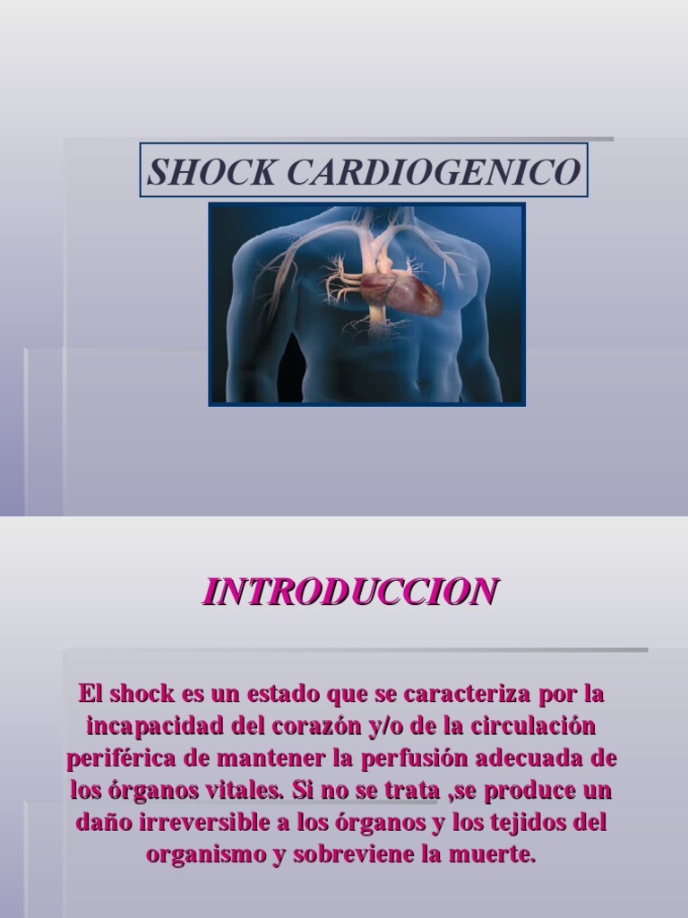 Tratamiento del Shock Cardiogénico | PDF | Fisiología | Fisiología ...
