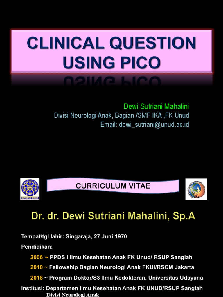2021 - 3 - PICO Principle Clinical Question - EBM Untuk MKDU 2020 PDF ...