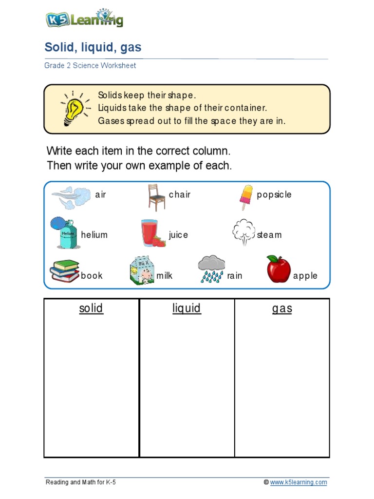 Grade 2 States of Matter B PDF | PDF