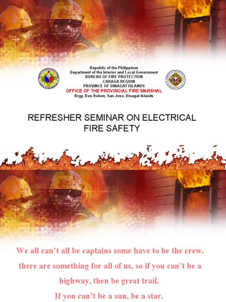 Electrical Fire Safety Refresher Seminar | PDF | Fuse (Electrical ...