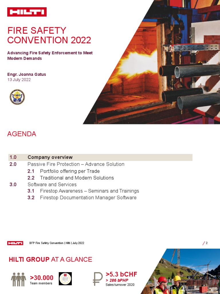 Fire Safety Convention 2022 - Hilti PH | PDF | Pipe (Fluid Conveyance ...