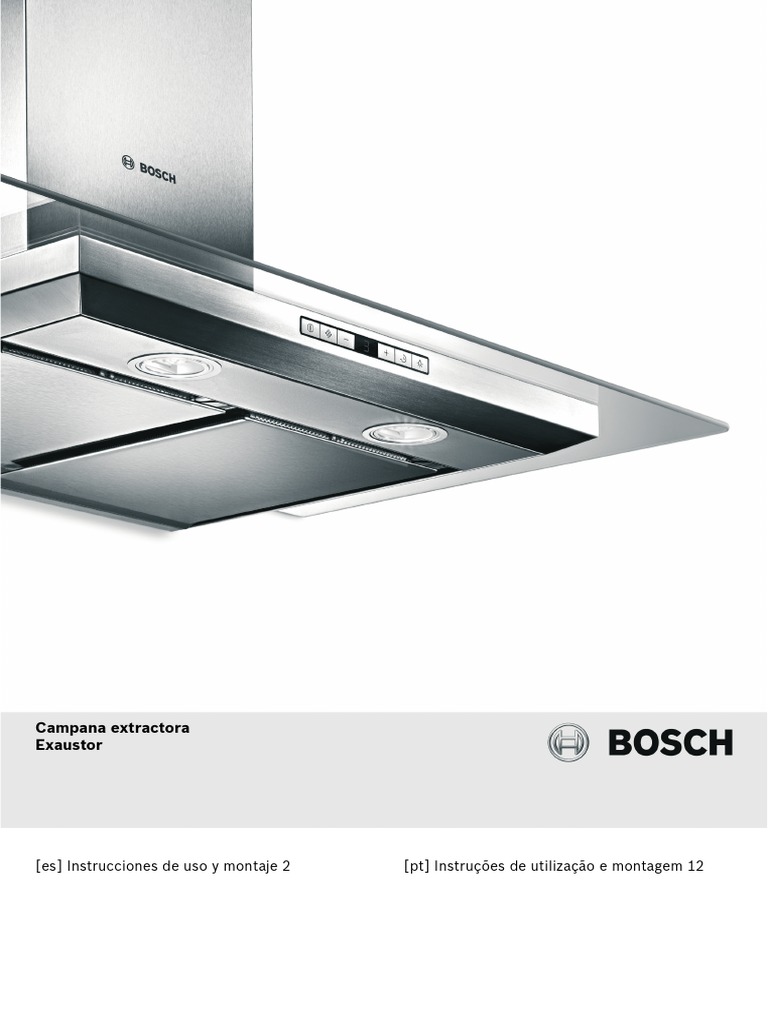 Campana Extractora Exaustor Bosch | PDF | Chimenea | Estufa de cocina