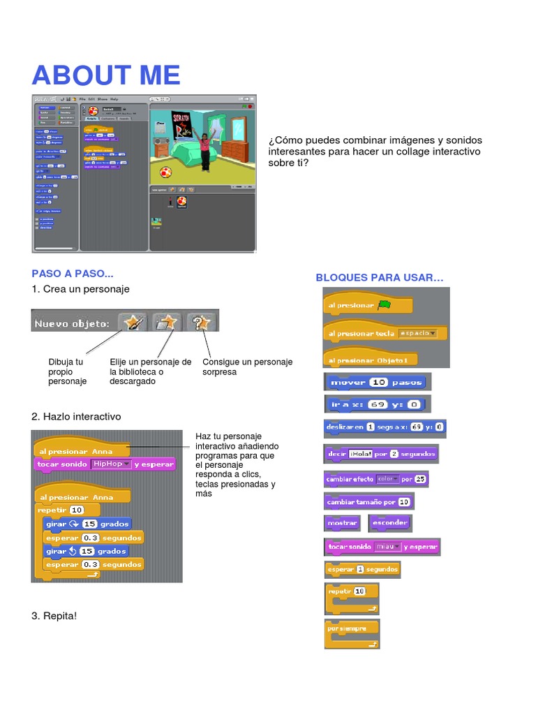 01 Ejercicios | PDF | Scratch (lenguaje de programación)