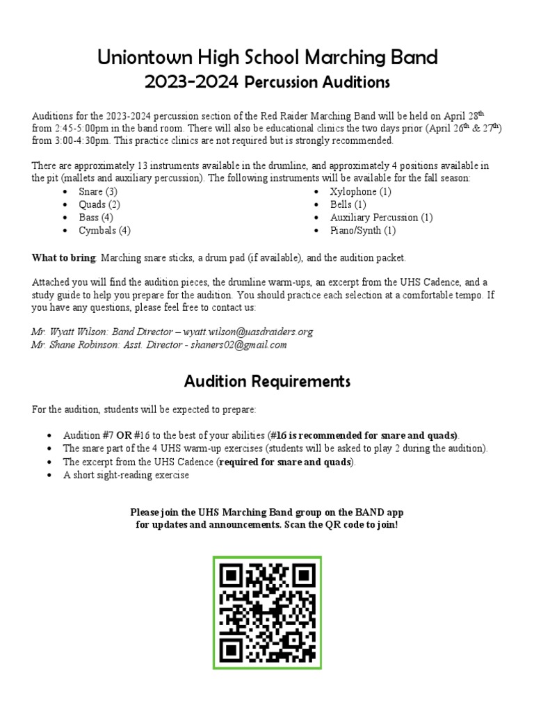 Drumline Packet | PDF | Percussion Instruments | Music Production