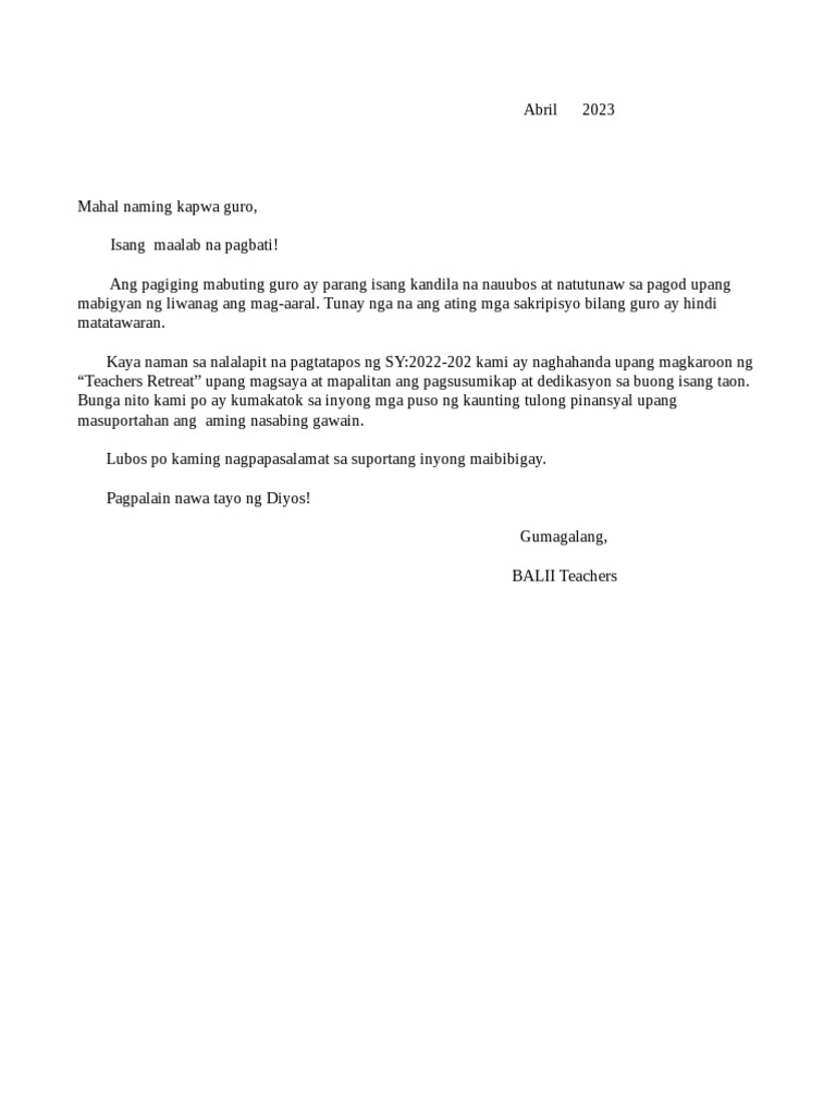 Solicitation Letter | PDF