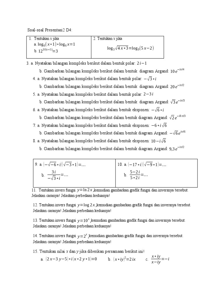 Soal Presentasi2 D4 | PDF