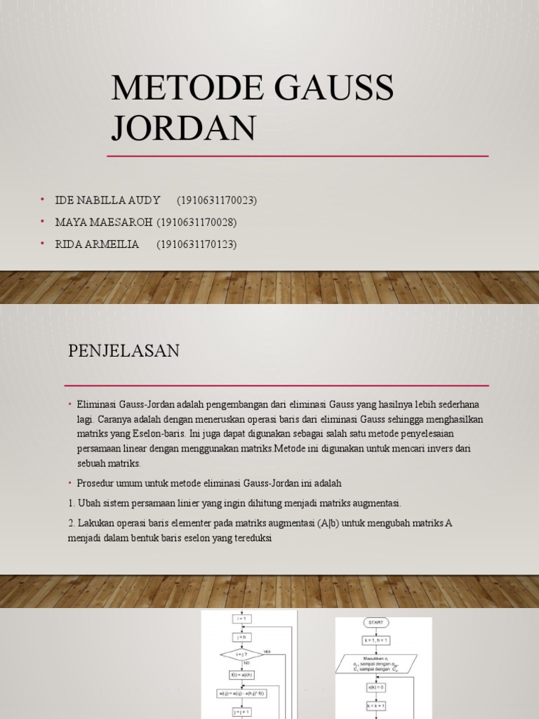 Metode Eliminasi Gauss-Jordan | PDF