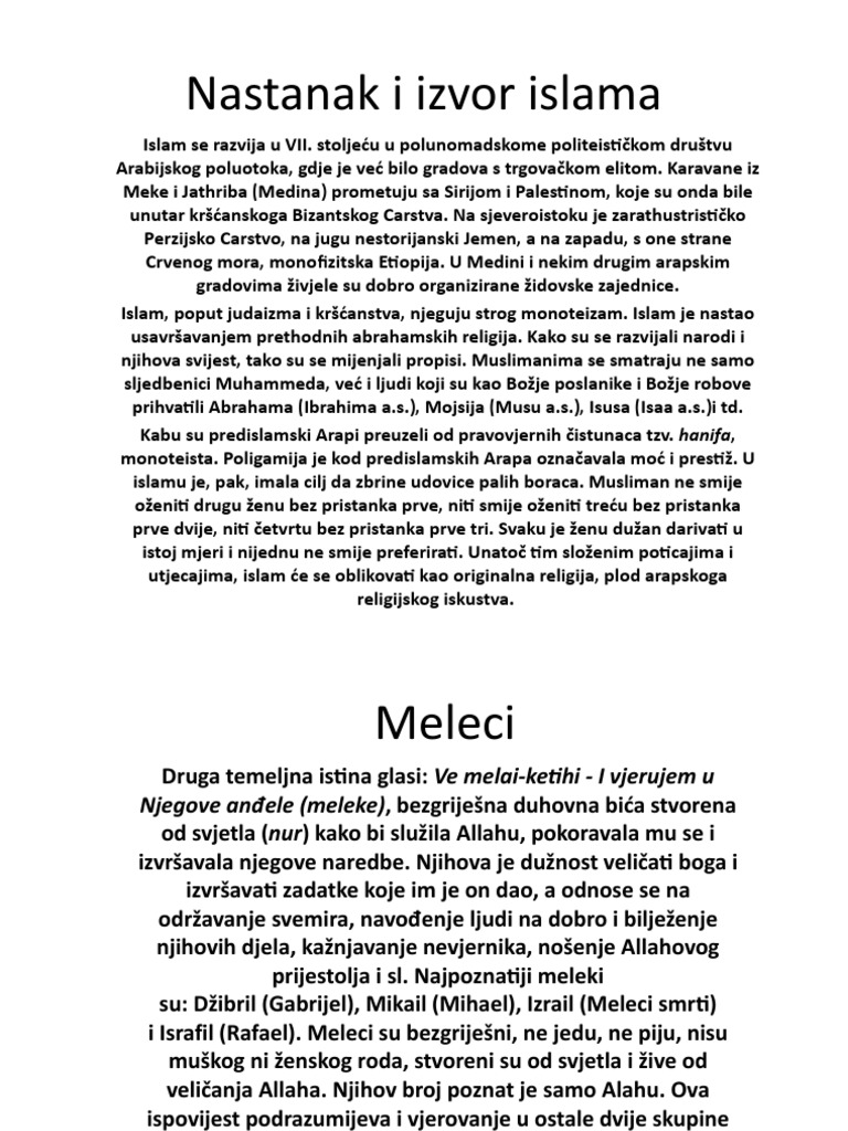 Nastanak I Izvor Islama | PDF