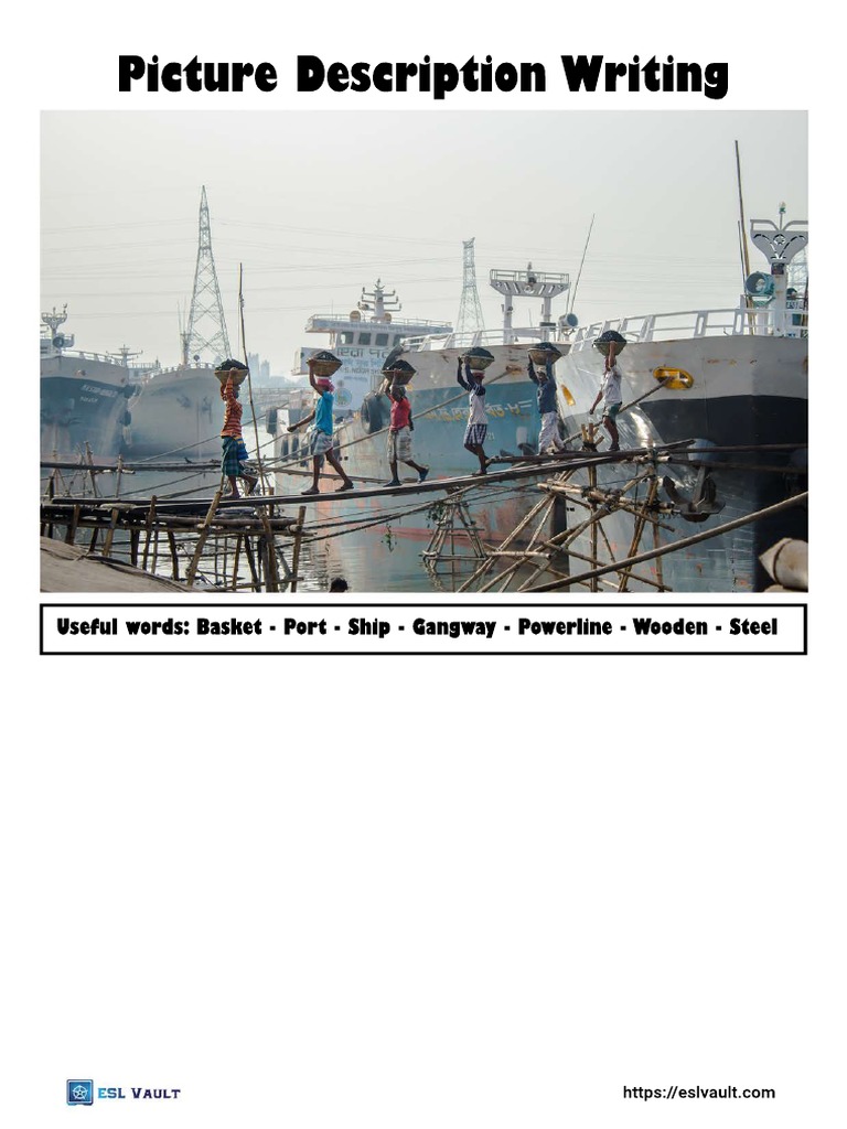 ESL Picture Description English Worksheets 6 | PDF